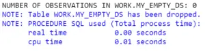 How to Delete an Empty Dataset in SAS - SAS Example Code