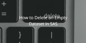 How to Delete an Empty Dataset in SAS - SAS Example Code