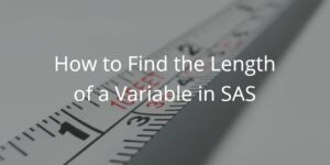 How to Find the Length of a Variable in SAS - SAS Example Code