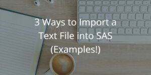 2 Ways to Import a Text File into SAS (Examples!) - SAS Example Code